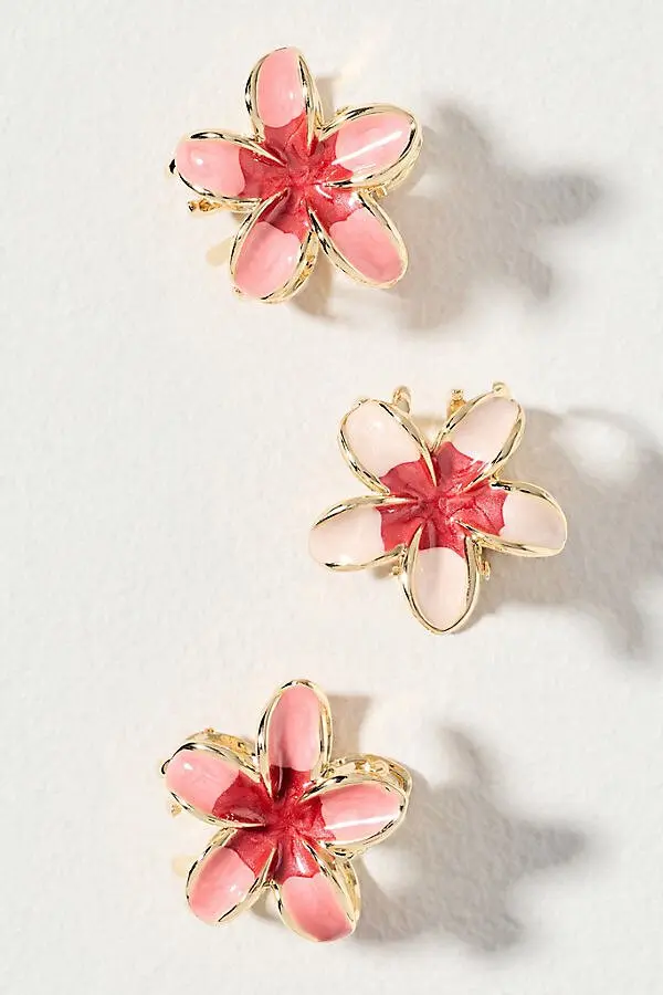 Anthropologie Mi Fleur Claw Clips, Set Of 4 - Pink