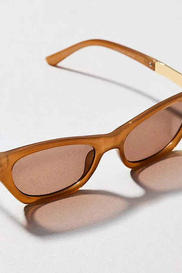 Anthropologie Slim Cat-eye Sunglasses - Brown