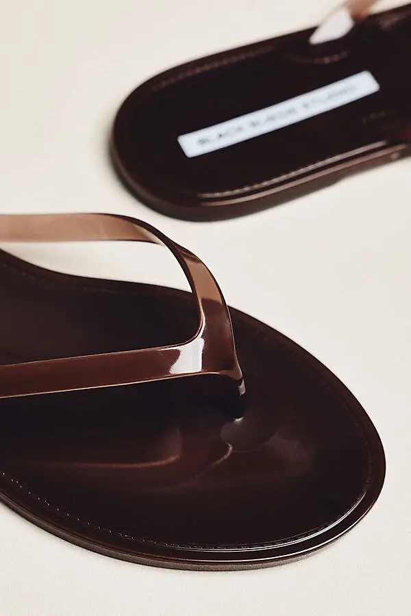 BLACK SUEDE STUDIO Jelly Flip-flop Sandals - Chestnut