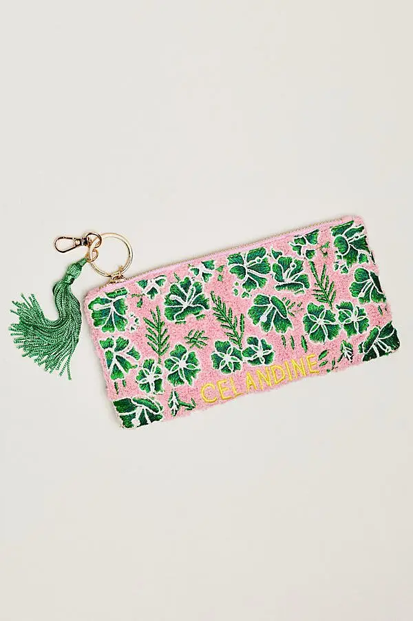 CELANDINE Embellished Sunglasses Case - Pink/green