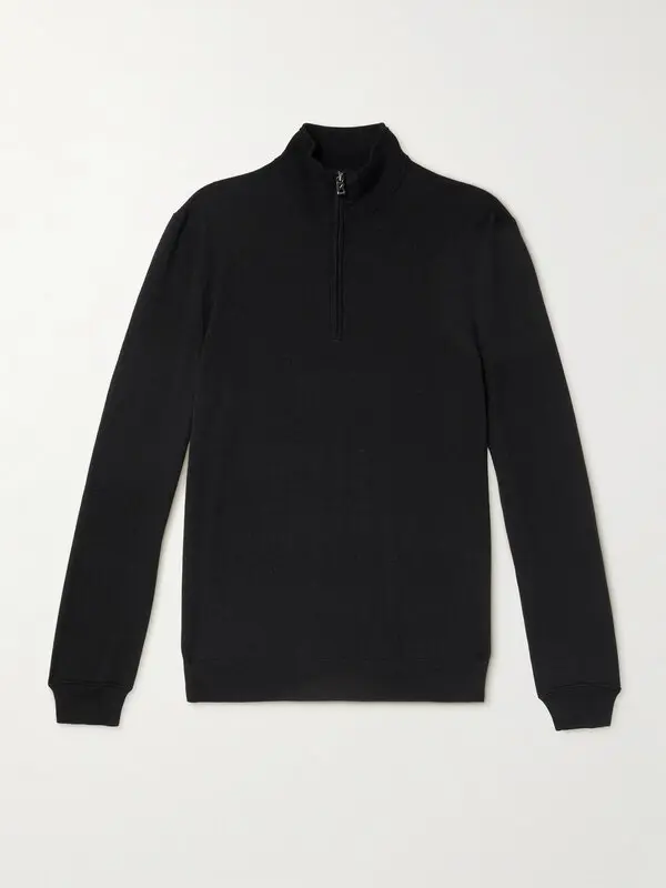 Bogner Ouri Virgin Wool Half-zip Sweater - Black
