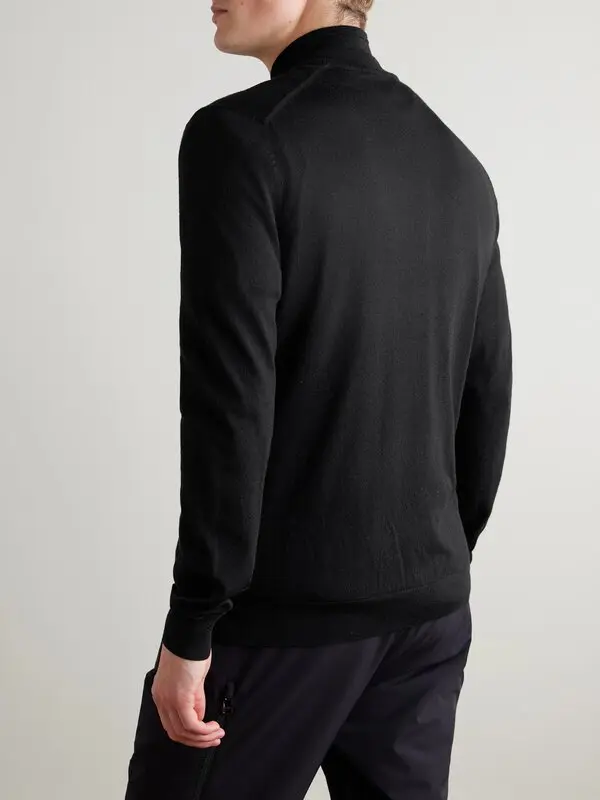 Bogner Ouri Virgin Wool Half-zip Sweater - Black