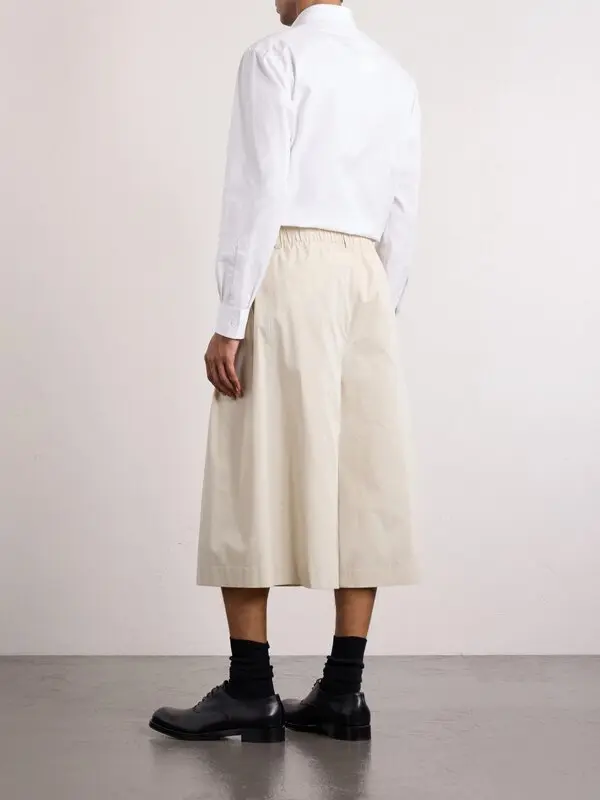 AMOMENTO Cotton-blend Bermuda Shorts - Neutrals