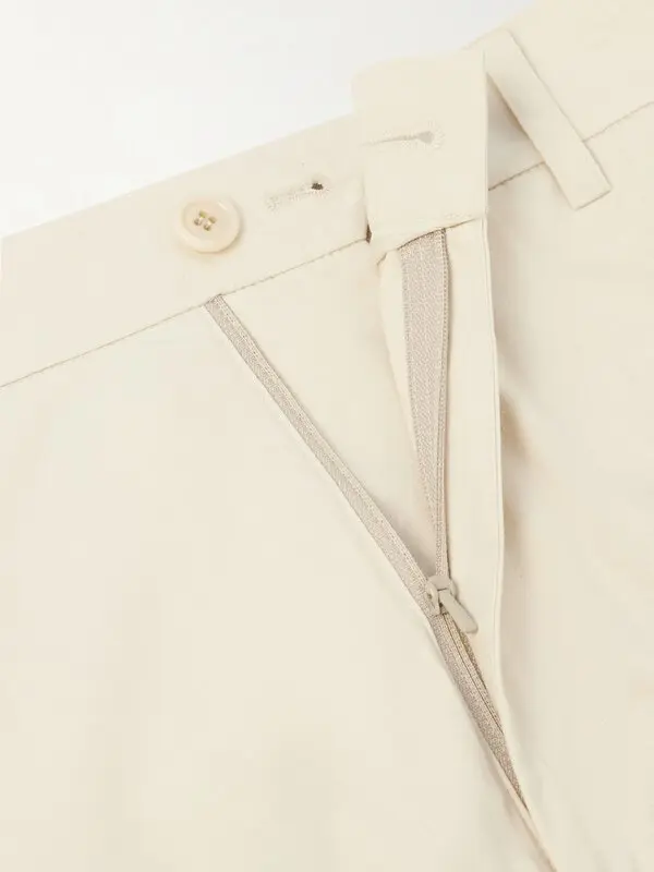 AMOMENTO Cotton-blend Bermuda Shorts - Neutrals