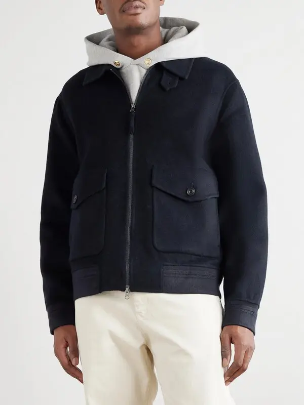 Hartford Doug Double-faced Wool-blend Jacket
