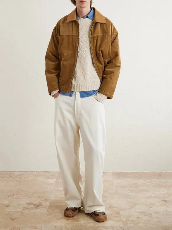 MANAAKI Keanu Cable-knit Merino Wool-blend Sweater