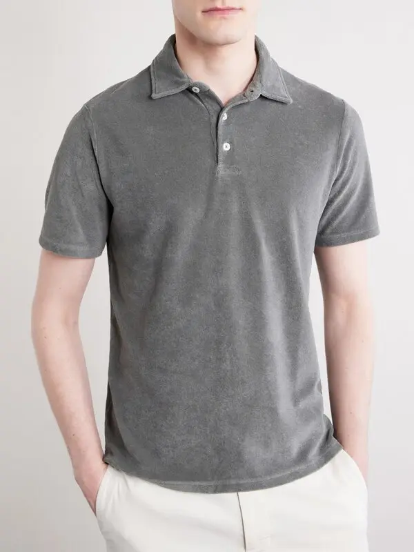 Altea Smith Cotton Polo Shirt - Gray