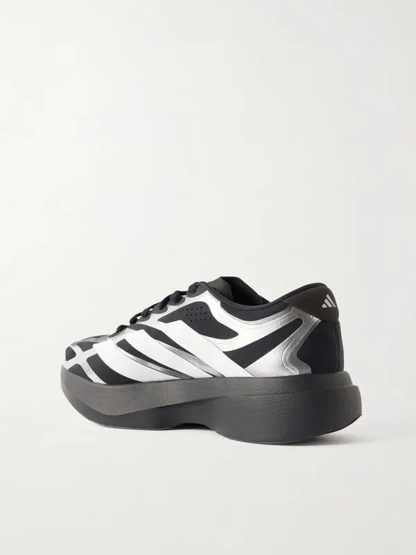 Adidas Adizero Evo Sl Exo Striped Metallic Sneakers - Silver