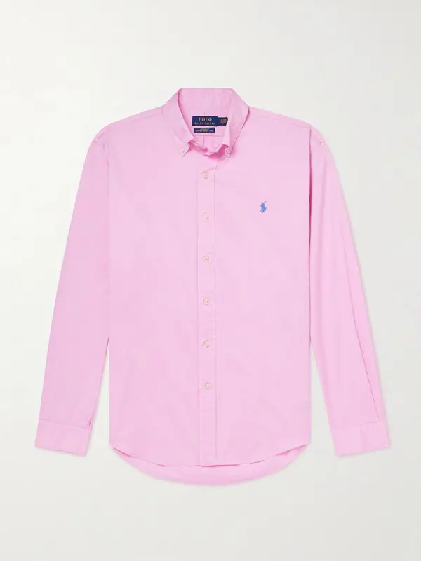 Polo Ralph Lauren Logo-embroidered Cotton Shirt - Pink
