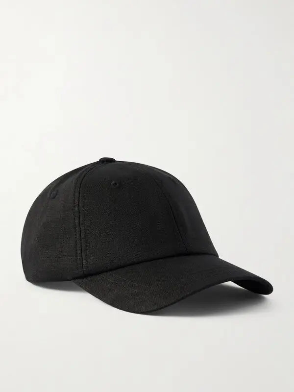 Frescobol Carioca Fernando Linen Baseball Cap - Black