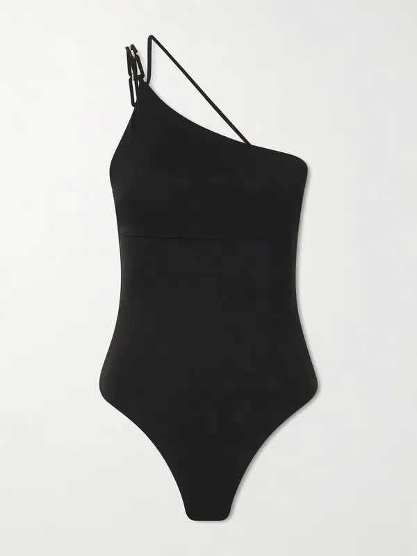 Max Mara One-shoulder Swimsuit - Black