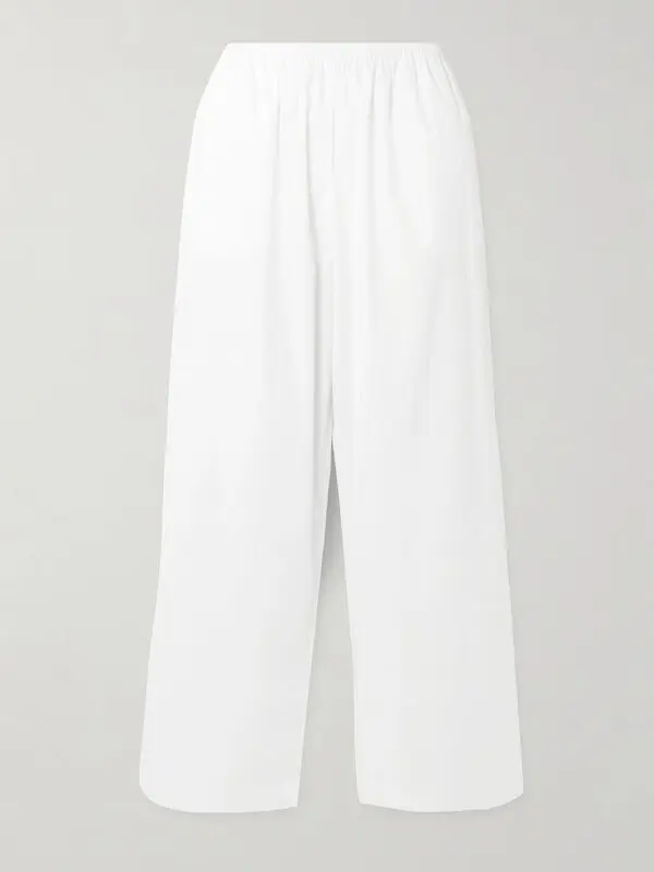 DEIJI STUDIOS Ease Organic Cotton-poplin Pants - White
