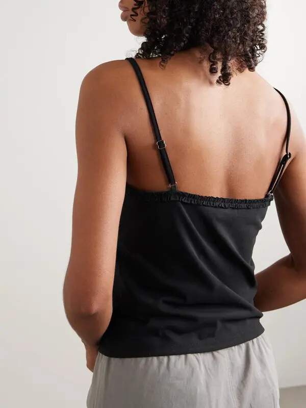 DEIJI STUDIOS Clasp Ruffled Organic Cotton Tank