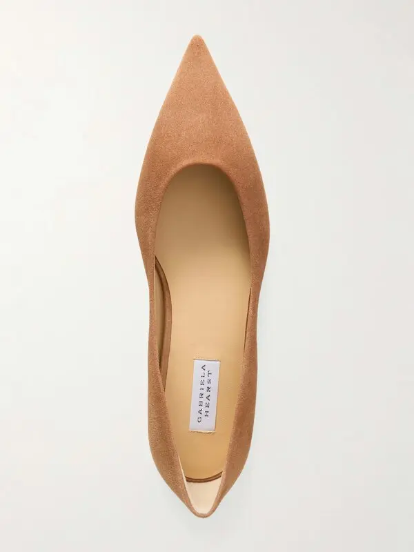 Gabriela Hearst Devil Suede Ballet Flats - Neutrals