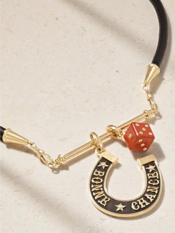MARIE LICHTENBERG Lasso Leather Necklace - Red