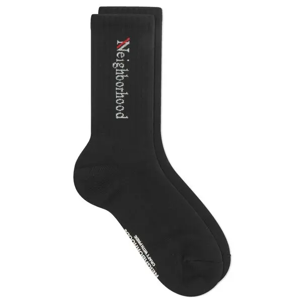 NEIGHBORHOOD Logo Socks - Black