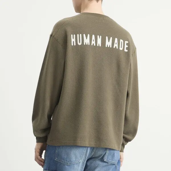 HUMAN MADE Henley Neck Heart Shirt