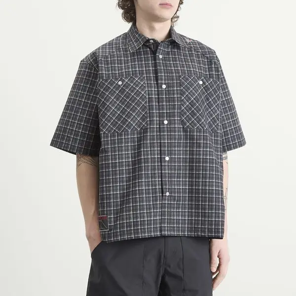 ROA Aair Floweave Printed Check Short Sleeve Shirt