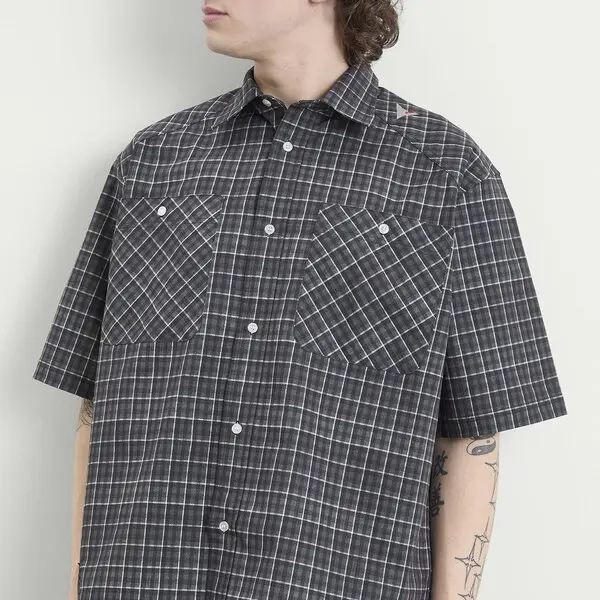 ROA Aair Floweave Printed Check Short Sleeve Shirt