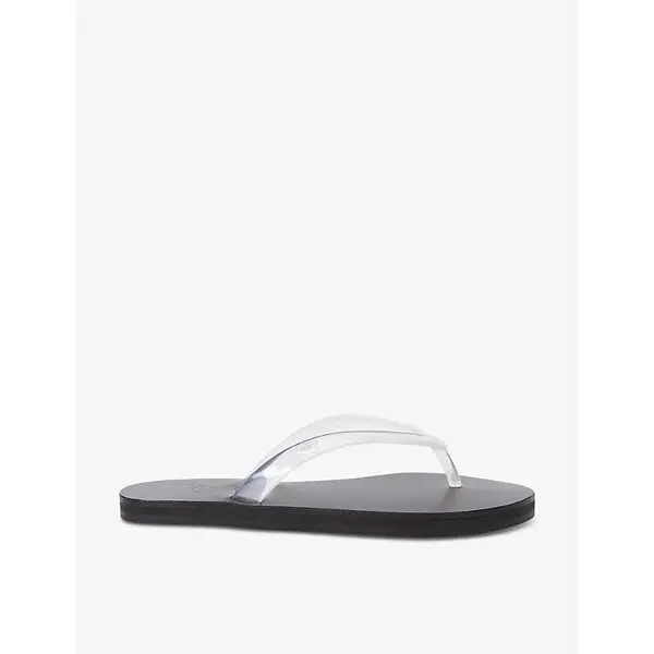 ANCIENT GREEK SANDALS Saionara Leather And Jelly Thong Sandals - Black/comb