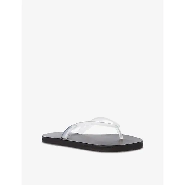 ANCIENT GREEK SANDALS Saionara Leather And Jelly Thong Sandals - Black/comb