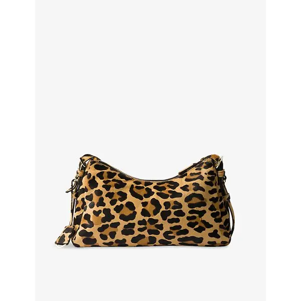 Prada Aimèe Printed Leather Shoulder Bag - Neutral