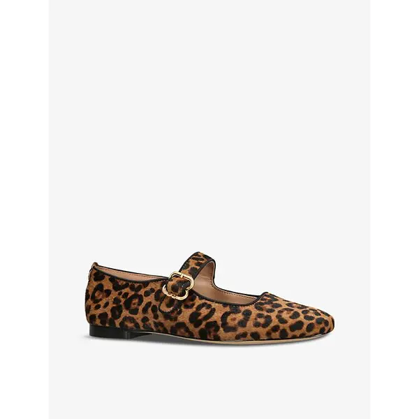 Sam Edelman Leopard-print Leather Ballet Flats - Tan Comb