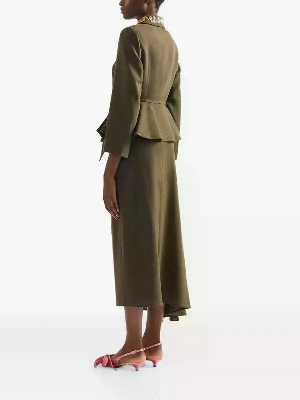 Erdem Draped Midi Skirt - Green