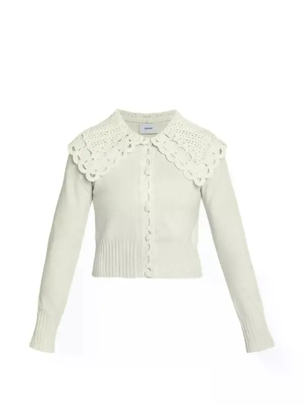 Erdem Crochet-collar Cardigan - Neutrals