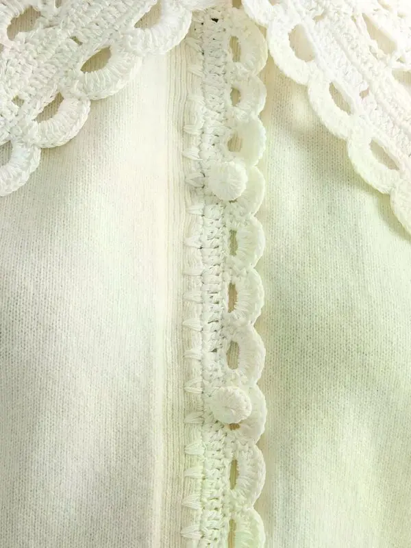 Erdem Crochet-collar Cardigan - Neutrals