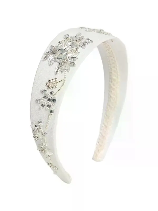 Erdem Embellished Headband - White