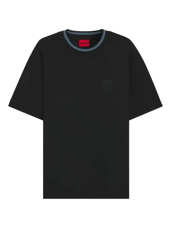 Hugo Logo-patch T-shirt - Black