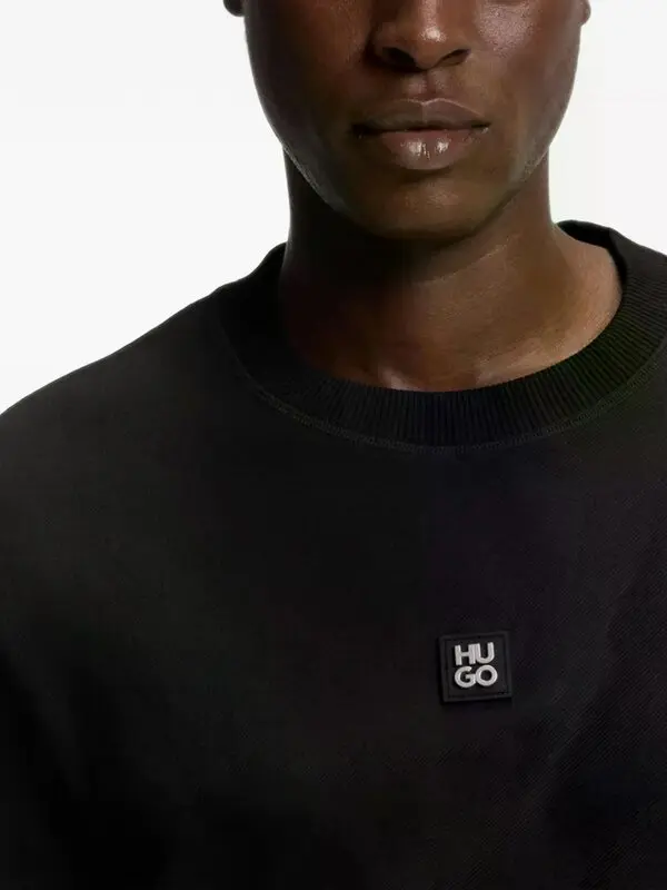 Hugo Logo-plaque T-shirt - Black