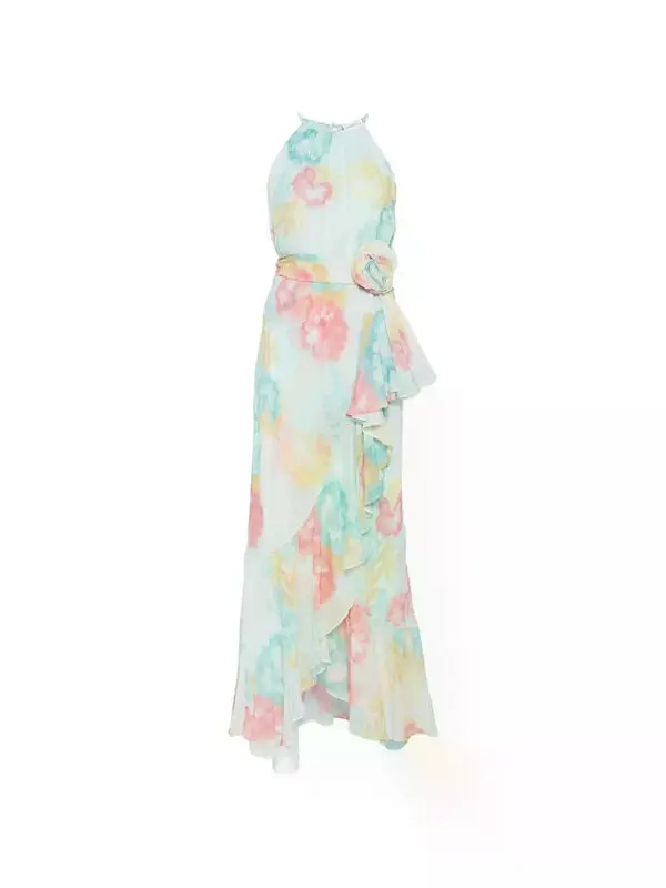 Marella Floral Print Ruffled Dress