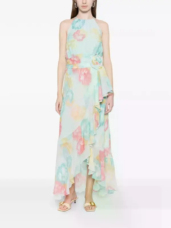 Marella Floral Print Ruffled Dress
