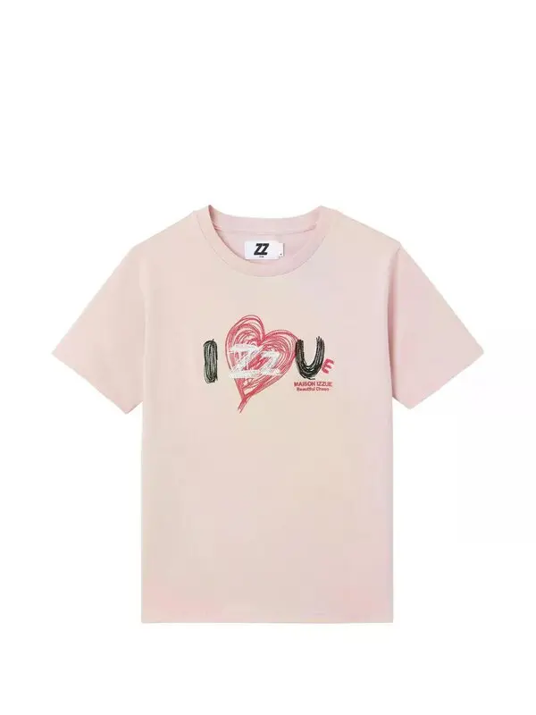 Izzue Graphic Print T-shirt - Pink