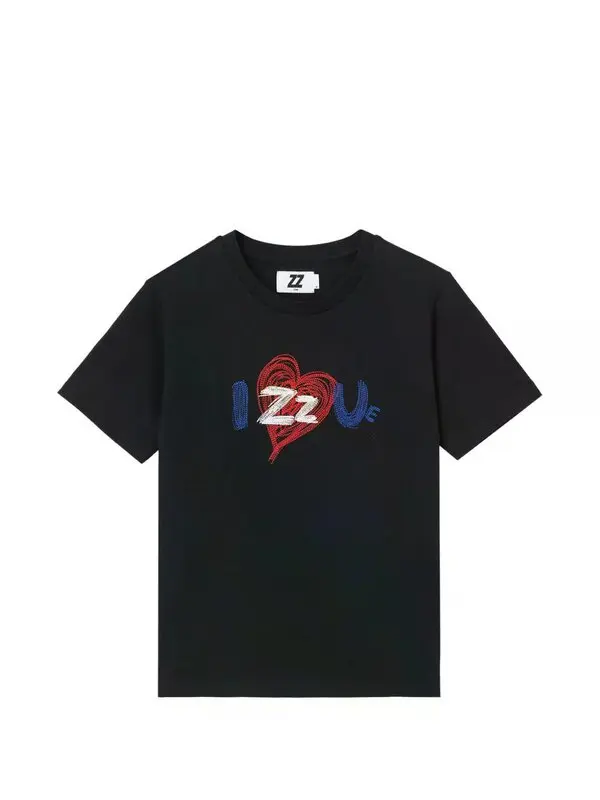 Izzue Heart Graphic T-shirt - Black