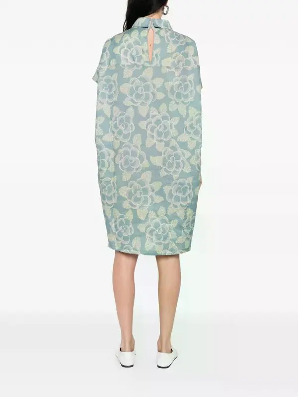 Marni Floral Collar Shirt Dress
