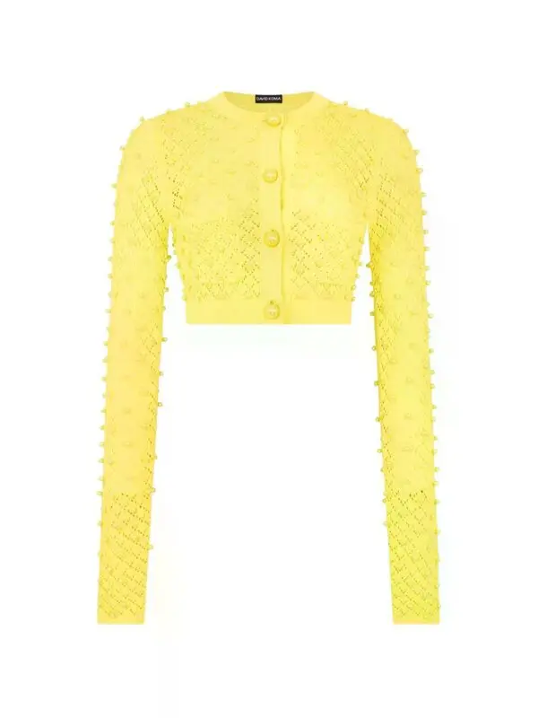 David Koma Button Embellished Cardigan