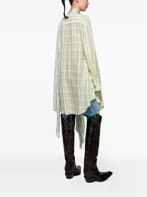 Acne Studios Plaid Asymmetric Shirt