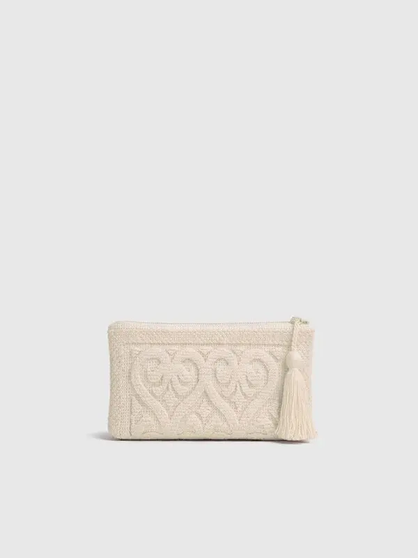 ATP ATELIER Costantine Cotton Small Pouch - Linen