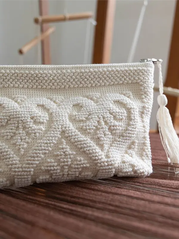 ATP ATELIER Costantine Cotton Small Pouch - Linen