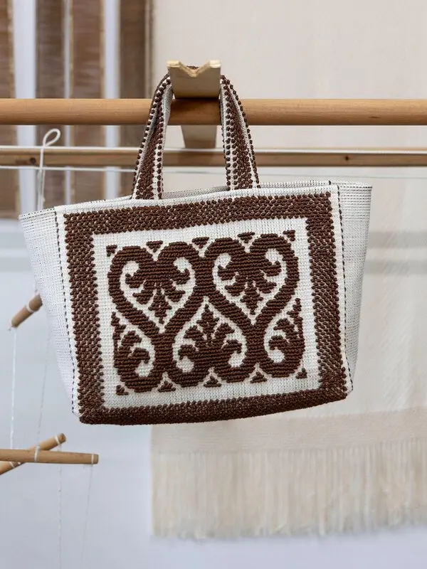 ATP ATELIER Costantine Cotton Mini Tote Bag - Walnut