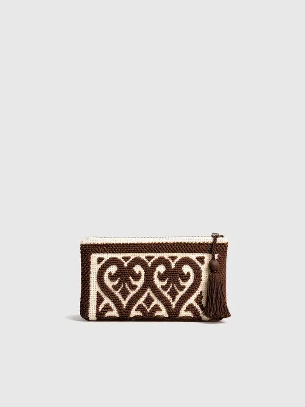 ATP ATELIER Costantine Cotton Pouch - Walnut