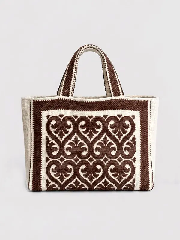ATP ATELIER Costantine Cotton Tote Bag - Walnut