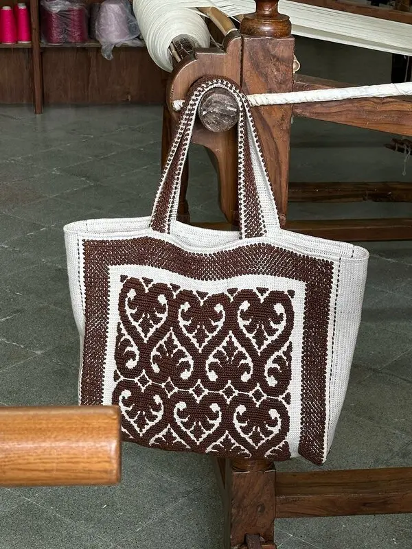 ATP ATELIER Costantine Cotton Tote Bag - Walnut