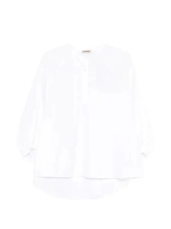 BLOOMINGVILLE Button Blouse - White