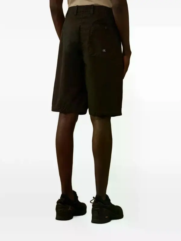 C.P. COMPANY Pleated Shorts - Black