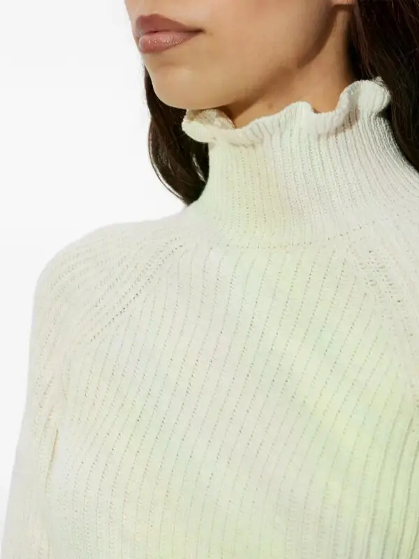 Max Mara Ruffled-neck Sweater - Neutrals