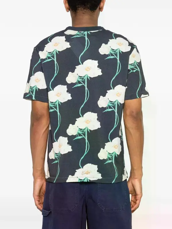 Kenzo Archive Rose Cotton T-shirt - Blue